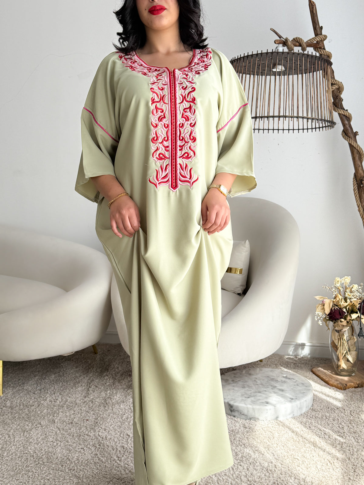 Jebba unie vert clair GHAZAL – DORESS